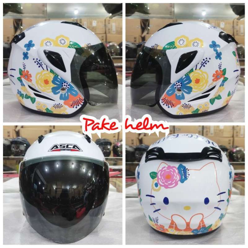 Jual HELM ANAK ASCA #2 WHITE HELLO KITTY di Seller PAKE HELM ...