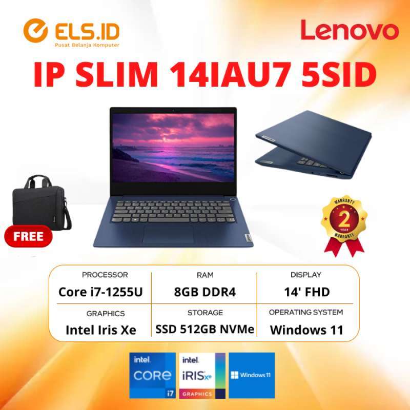 Promo Laptop Lenovo Ideapad Slim Iau Sid I U Gb Ssd Gb Fhd W Ohs Diskon