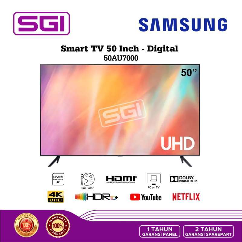 Jual Samsung Smart TV 50 Inch Crystal 4K UHD 50AU7000 / UA50AU7000 di Seller SGI Official Store ...