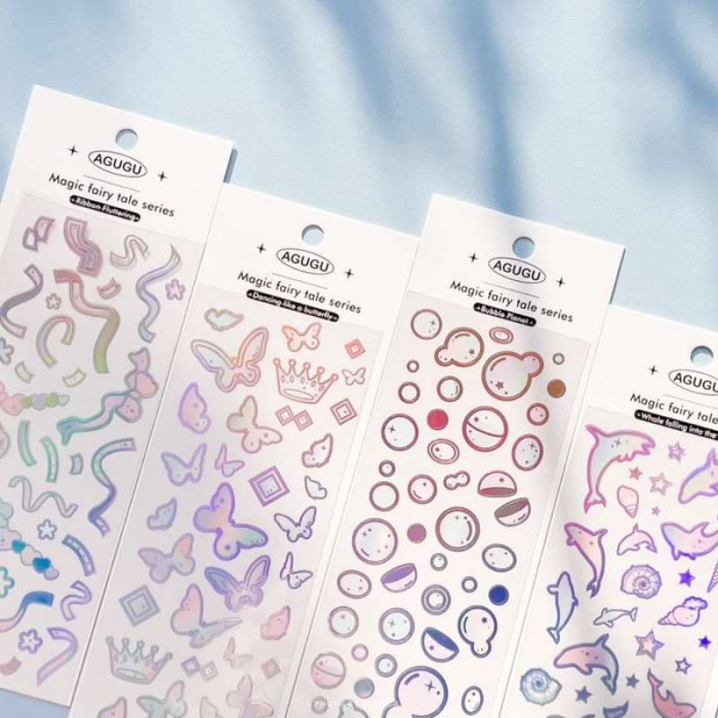 Jual Hologram Outline Stickers Agugu / Deco Stiker Laser Butterfly ...