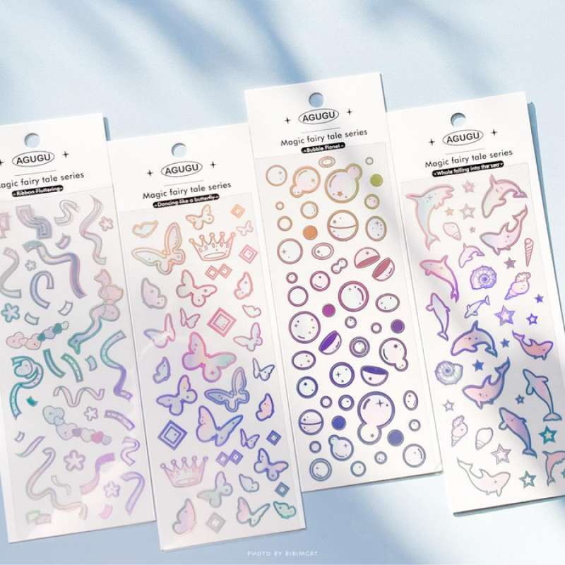 Jual Hologram Outline Stickers Agugu / Deco Stiker Laser Butterfly ...