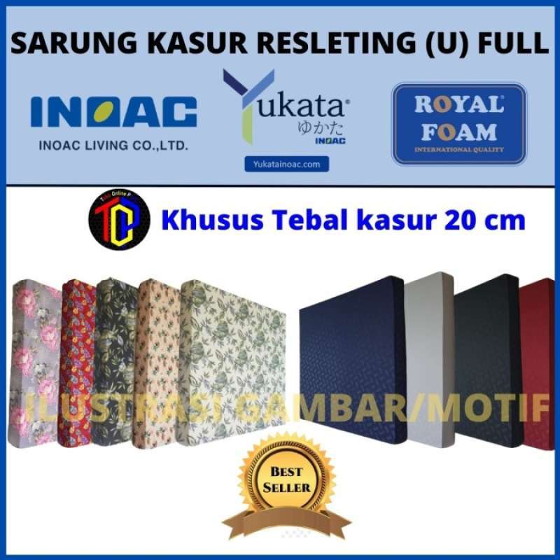 Jual SARUNG KASUR BUSA INOAC RESLETING (L)FULL tebal 20 SARUNG KASUR ...