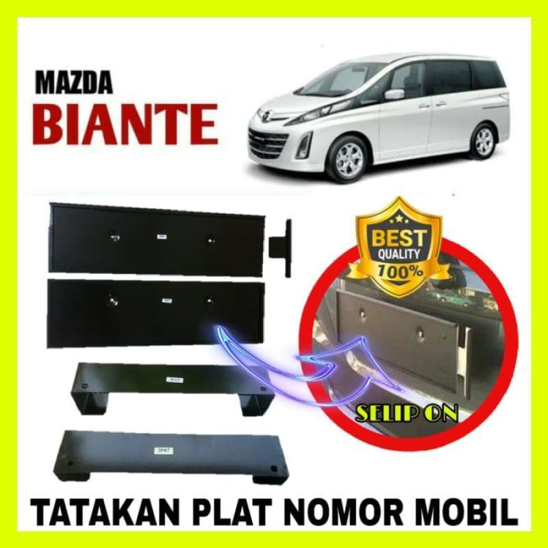 Jual Tatakan Dudukan Plat Nomor Mobil Mazda Bienta Model Selip Samping ...