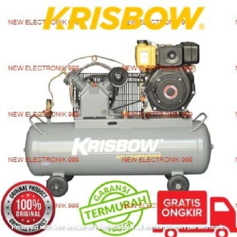 Jual Krisbow Kompresor Angin Diesel 5.5hp 340l 12bar Cpbde0534 10050368 ...