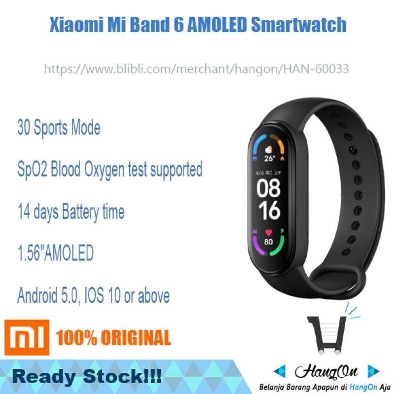 Jual Xiaomi MiBand 6 AMOLED Mi Band 6 Smartwatch SpO2 ORIGINAL di Seller HangOn Official Store ...