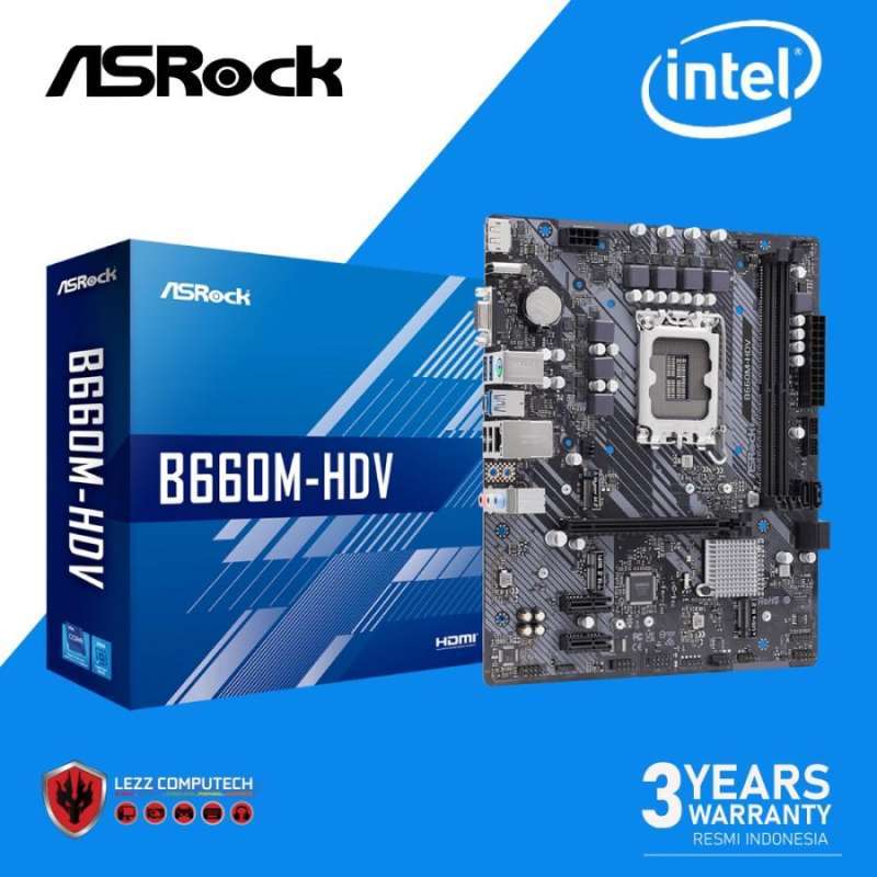 Jual ASROCK B660M-HDV (Intel B660, DDR4, LGA 1700) di Seller Lezz ...