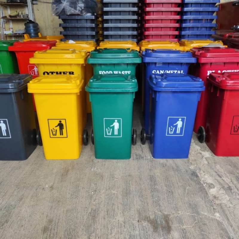 Promo Tempat Sampah Besar/tong Sampah Besar/bak Sampah Besar Roda 120 Ltr Diskon 2% Di Seller Dh ...