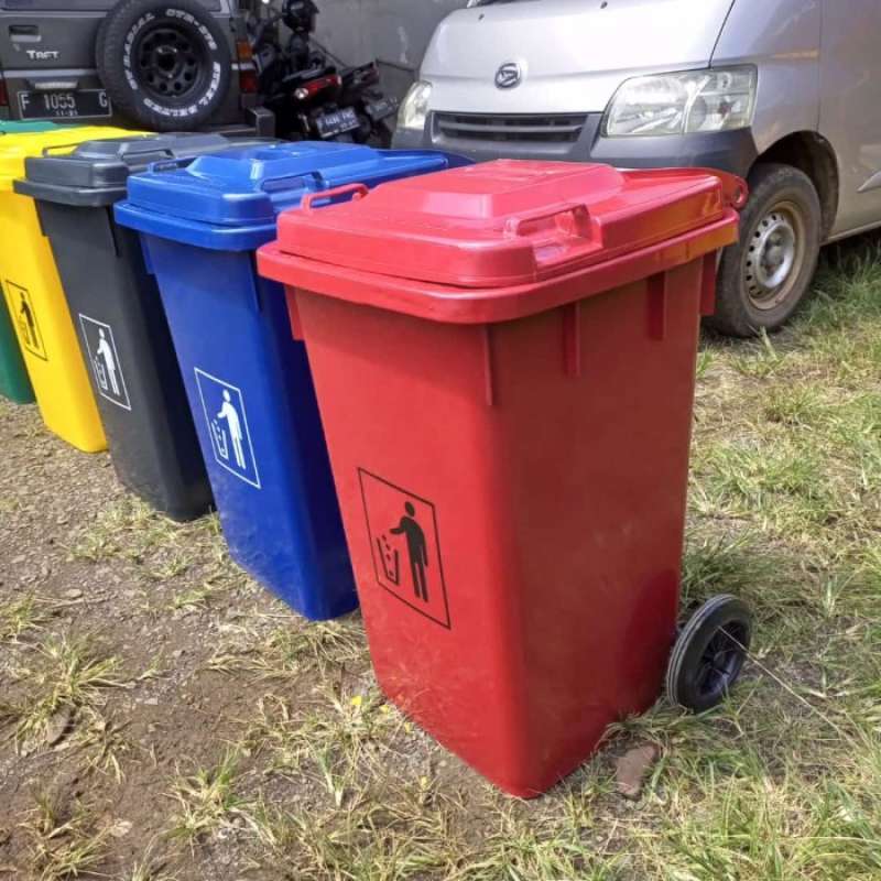 Promo Tempat Sampah Besar/tong Sampah Besar/bak Sampah Besar Roda 120 Ltr Diskon 2% Di Seller Dh ...