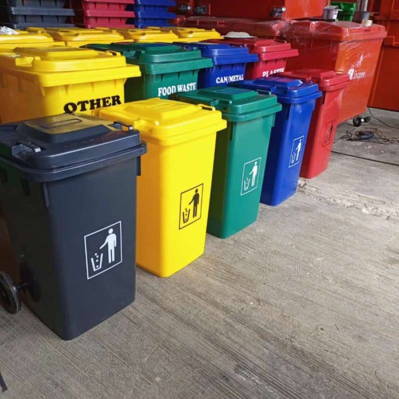 Promo Tempat Sampah Besar/tong Sampah Besar/bak Sampah Besar Roda 120 Ltr Diskon 2% Di Seller Dh ...