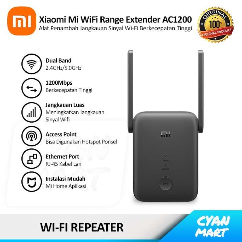 Jual Penguat Sinyal Wifi Xiaomi Mi Range Extender Ac1200 Repeater ...
