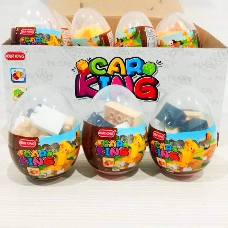 Jual RumaUma Telur Animal Car King Lego Belajar Kejutan Mainan Anak di ...
