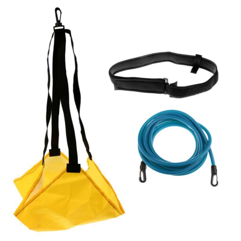 Jual Swim Trainer Belt Stationary Swimming Resistance Parachute Drag ...