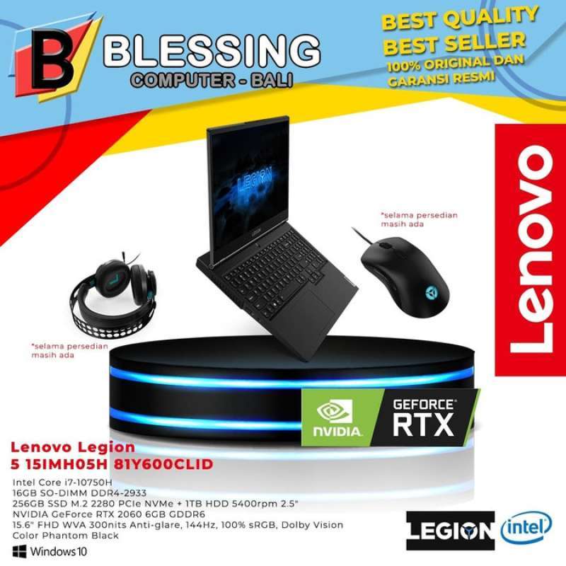 Jual Lenovo Legion 5i 15imh05 81y600clid I7 10750h 16gb 256gb+1tb ...