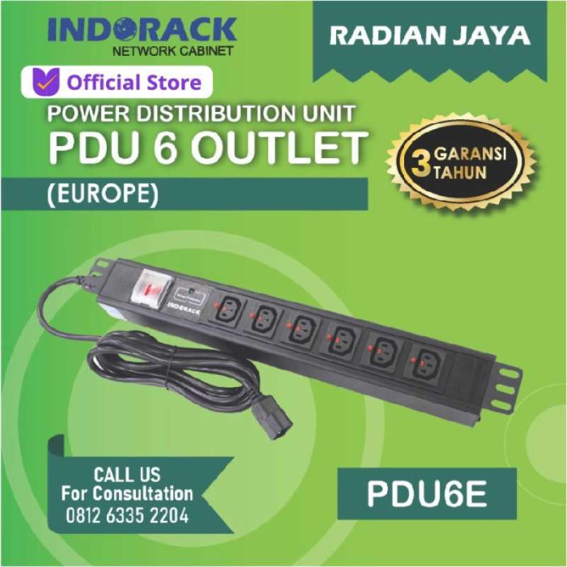 Promo Power Distribution Unit Stop Kontak Colokan Germany 6 Outlet ...