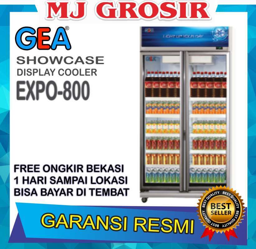 Jual Showcase Gea Expo 800 Display Cooler Kulkas Minuman Dua Pintu Di ...