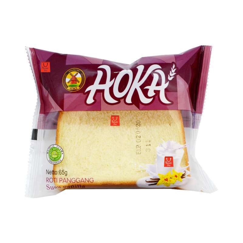 Jual Roti Aoka Rasa Vanilla Vanila [60 gr / 60 pcs / 1 ct] di Seller ...