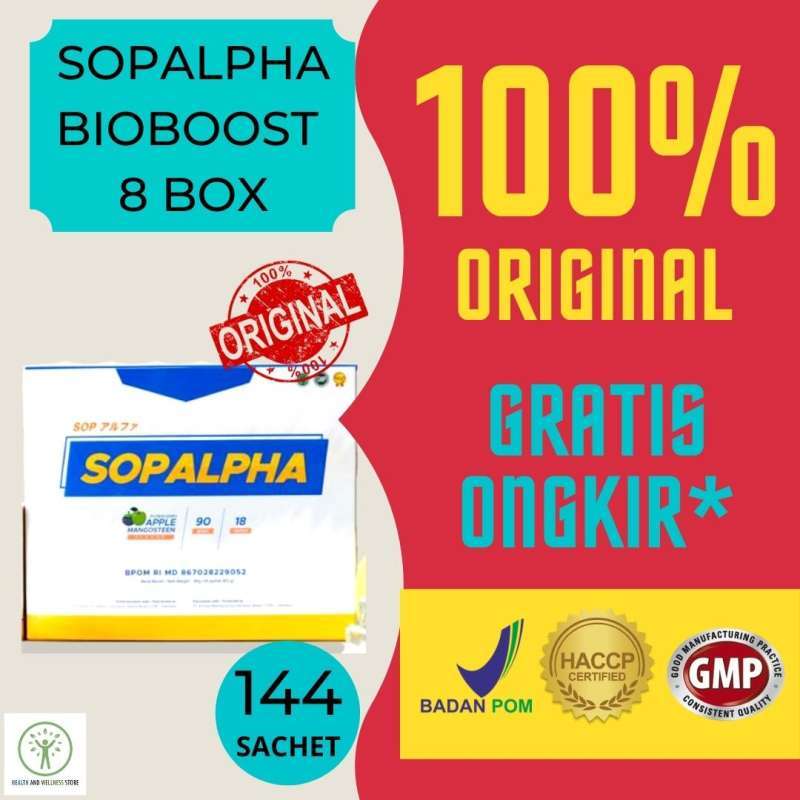Jual SOPALPHA BIOBOOST 8 BOX 144 SACHET IMMUNE BOOSTER BPOM di Seller ...