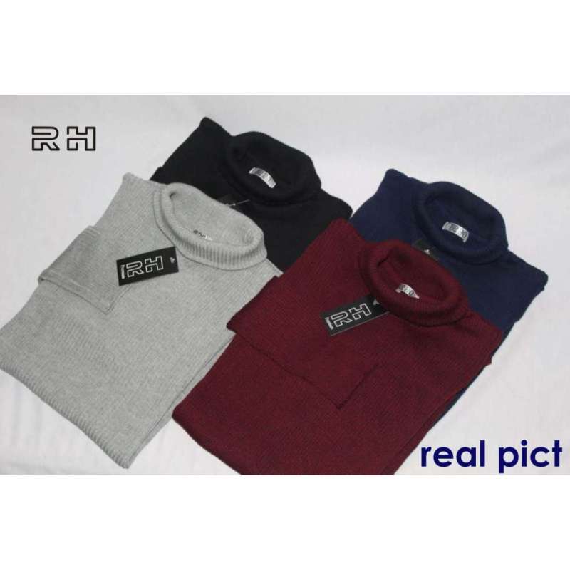 Promo Rhcollections - Baju Rajut Pria / Sweater Turtleneck Pria Salur ...