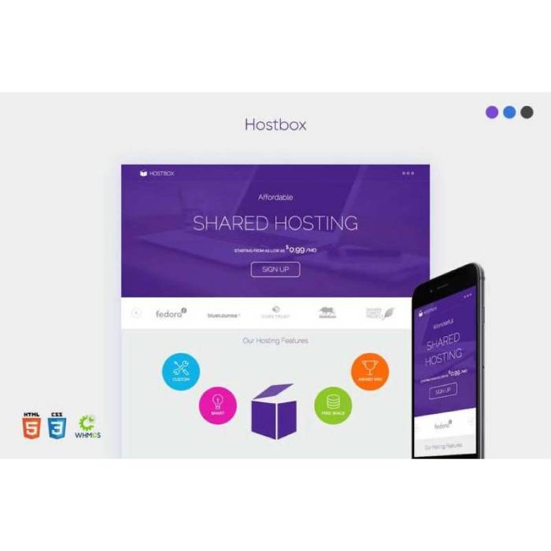 Jual Landing Page HTML - Hostbox WHMCS & HTML5 Landing Page HTML di Seller Bukuoriginal - Gayam ...