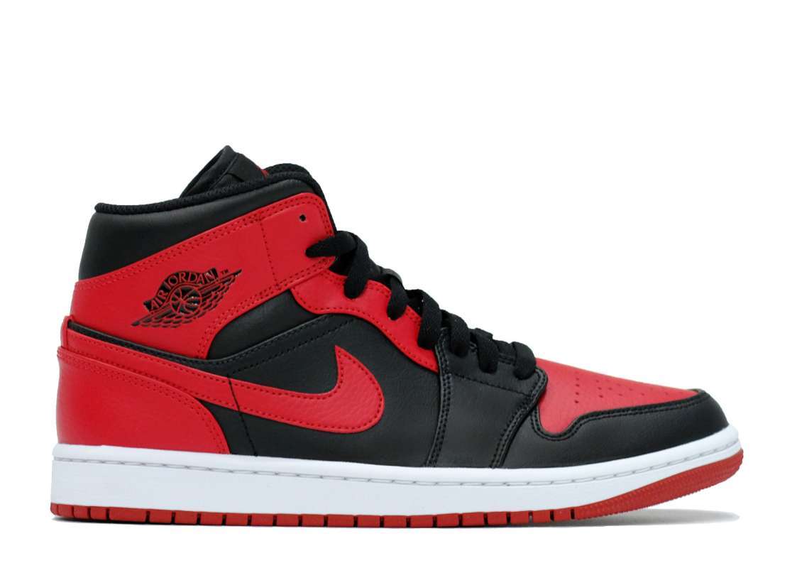 Jual Nike Air Jordan 1 Mid Banned Sepatu Basket Pria - Bred [554764-074 ...