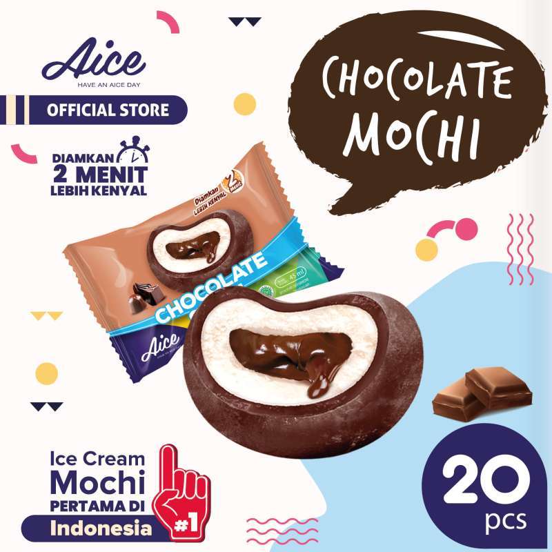Promo Aice Ice Cream Mochi [20 Pcs] - Chocolate Diskon 25% di Seller ...