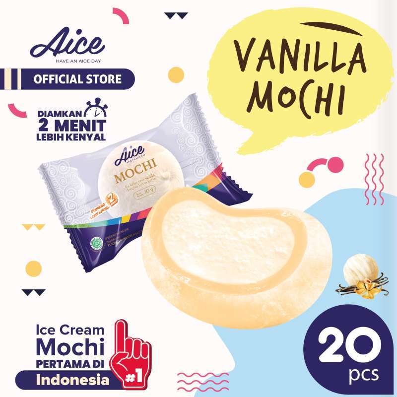 Promo Aice Ice Cream Mochi [20 Pcs] - Vanila Diskon 25% di Seller AICE ...