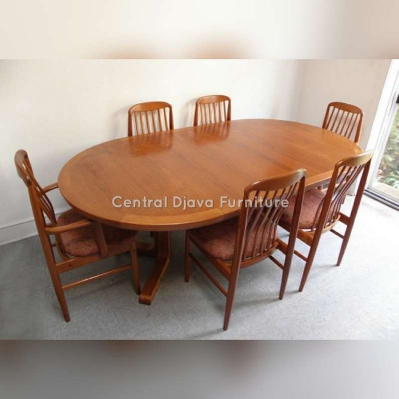 Jual Meja Makan Kayu Jati Oval Original Murah - Harga Diskon Juni 2024 ...