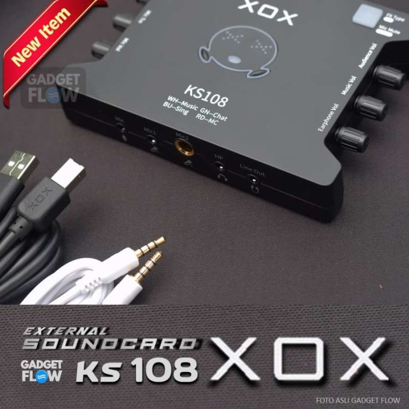 Jual Soundcard Xox Ks108 External Usb Sound Card Recording Eksternal Di ...