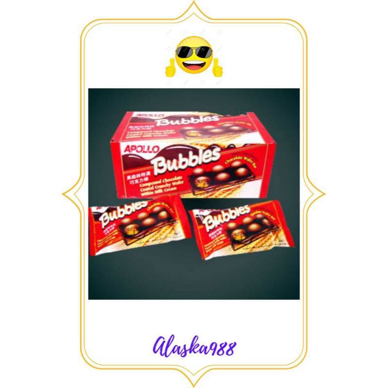 Jual APOLLO BUBBLES / BISKUIT COKLAT / CHOCOLATE WAFER BAR/ COKLAT ...