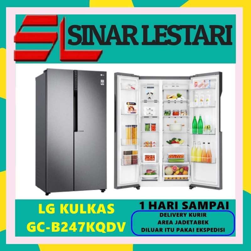 Jual Lg Kulkas Side By Side Gc-b247kqdv Gc B247kqdv Inventer 613 Liter Di Seller Sinar Lestari ...