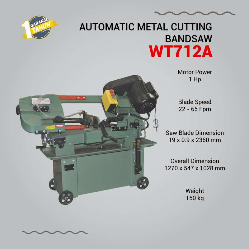 Jual Mesin Pemotong Besi - Metal Cutting Bandsaw - Wt-712a - Aks ...