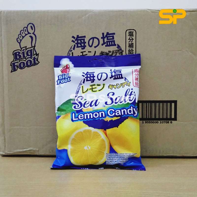 Jual BIG FOOT Sea Salt Lemon Candy 150gr / Permen Lemon / Permen Garam ...