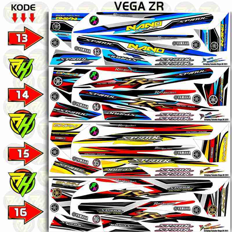 Decal Vega Zr Variasi : Vega Zr Design Striping Trim Sticker For Sh 16 ...