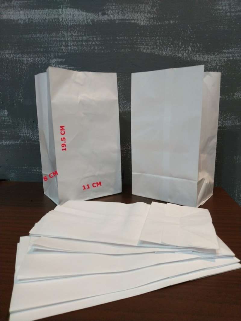 Jual Paper Bag Kantong Kertas Kraft Polos Kantong Gorengan Roti Fried ...
