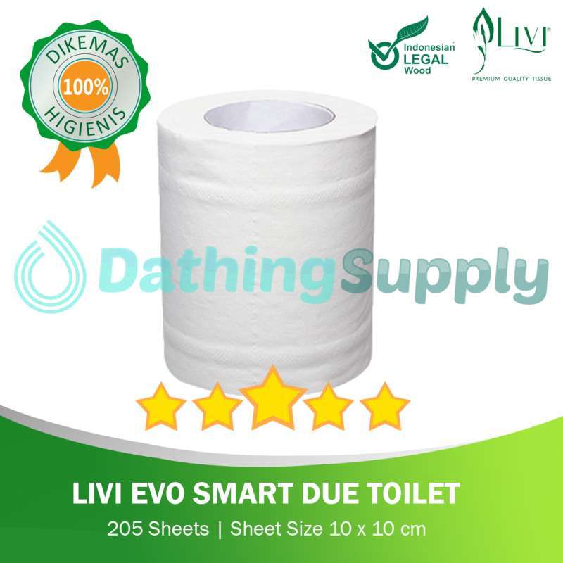 Promo Livi Smart Due Toilet Core Side Embosed Tissue [ Single Roll ...