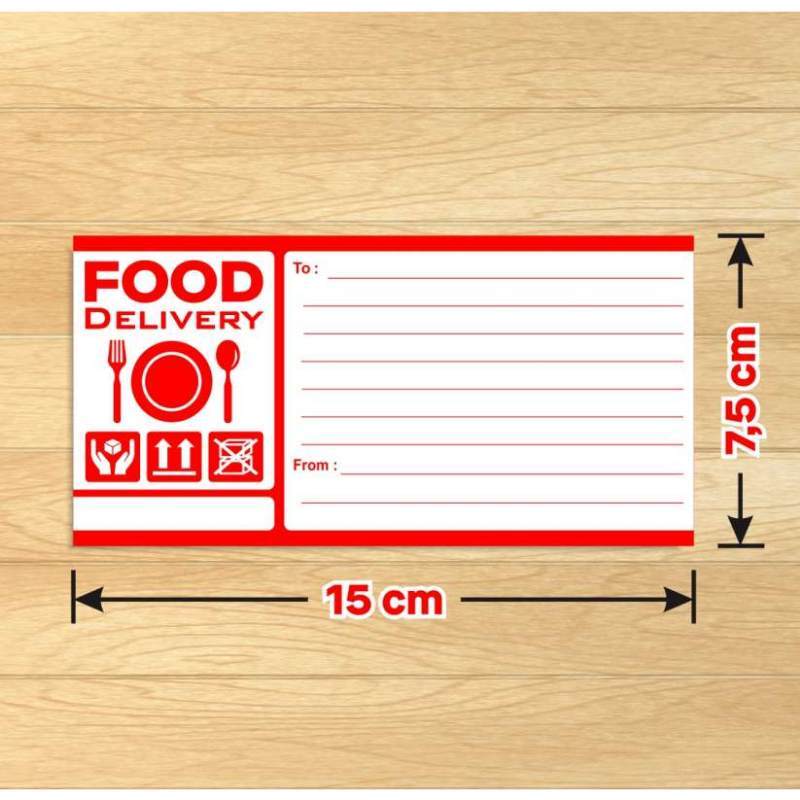 Promo Sticker Food Delivery Stiker Pengiriman Makanan Online 15 x 7,5 ...