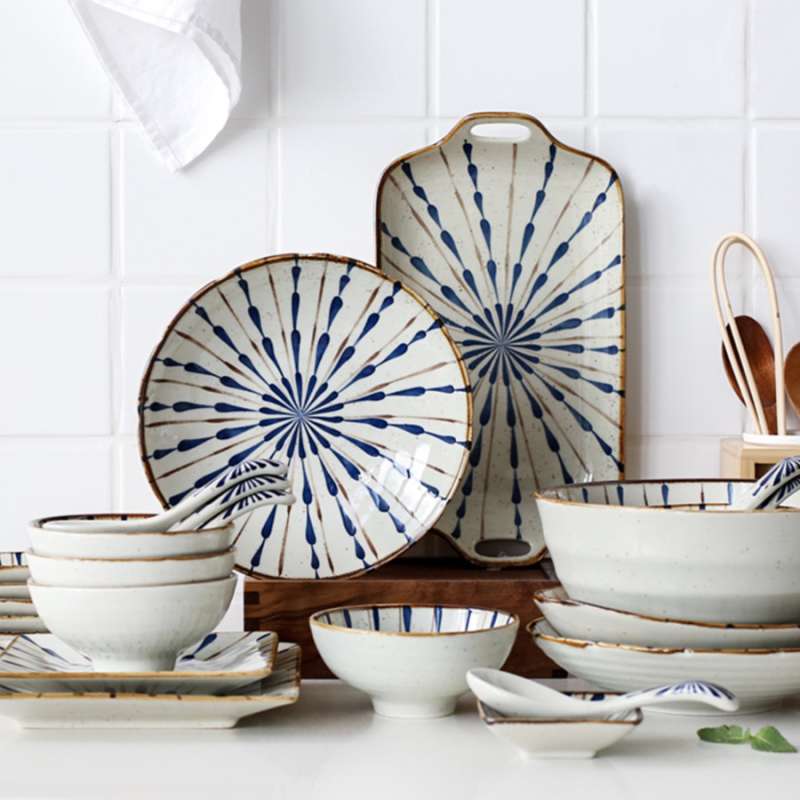 Promo UCHII HANABI Set Exclusive Ceramic Dinnerware 21pcs Alat Makan ...