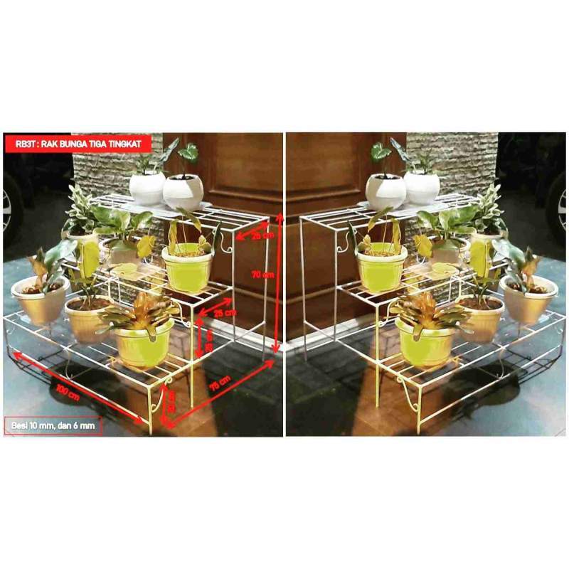 Jual RAK BUNGA TIGA SUSUN KNOCK DOWN di Seller Bu Tani - Pedurenan ...