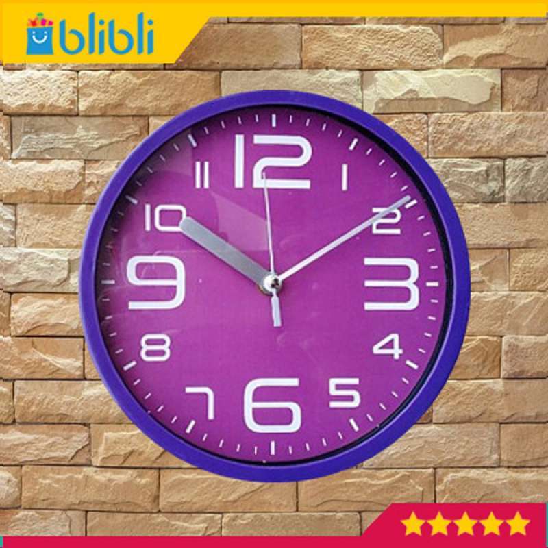 Jual Jam Dinding UNGU 2006 Jam Dingding Tempel Tembok Minimalis Warna ...