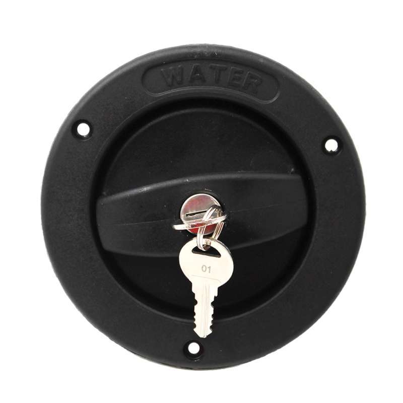Promo Round BLACK Gravity Fresh Water Fill Hatch Inlet Plastic RV ...