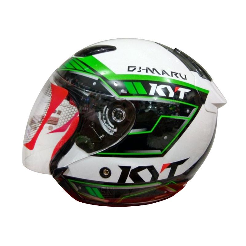 Jual Kyt Dj Maru Helm Half Face - #9 White Green - L Di Seller Azka ...