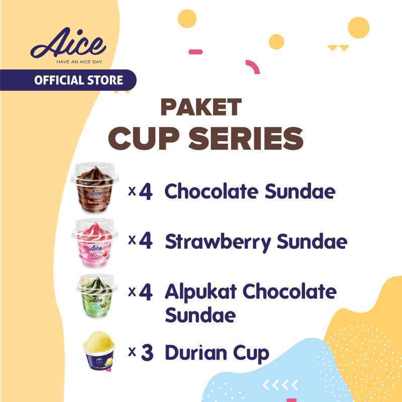 Jual Paket Aice Ice Cream Cup Series Es Krim Isi 15pcs Eskrim Di Seller ...
