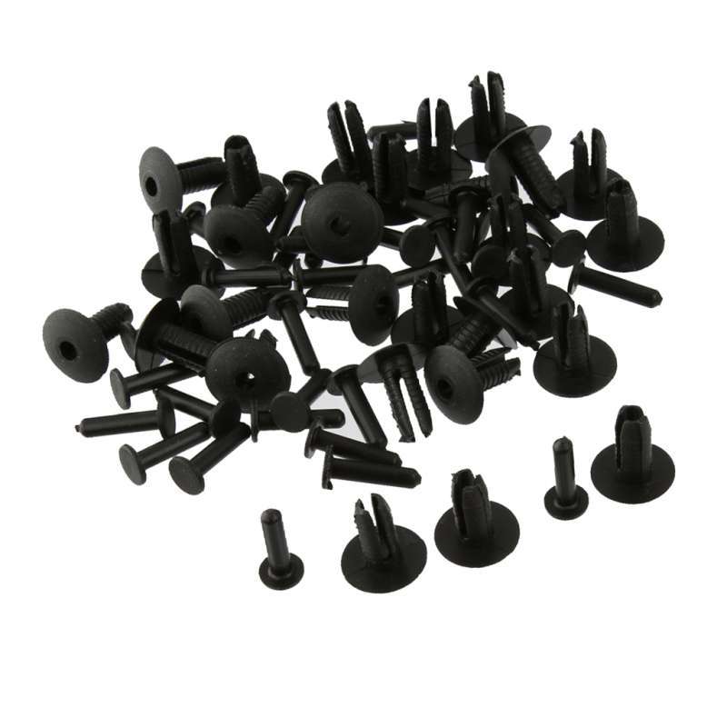 Promo 60x Plastic Bumper Mount Rivet Body Trim Clip For BMW E30 E36 E46 ...