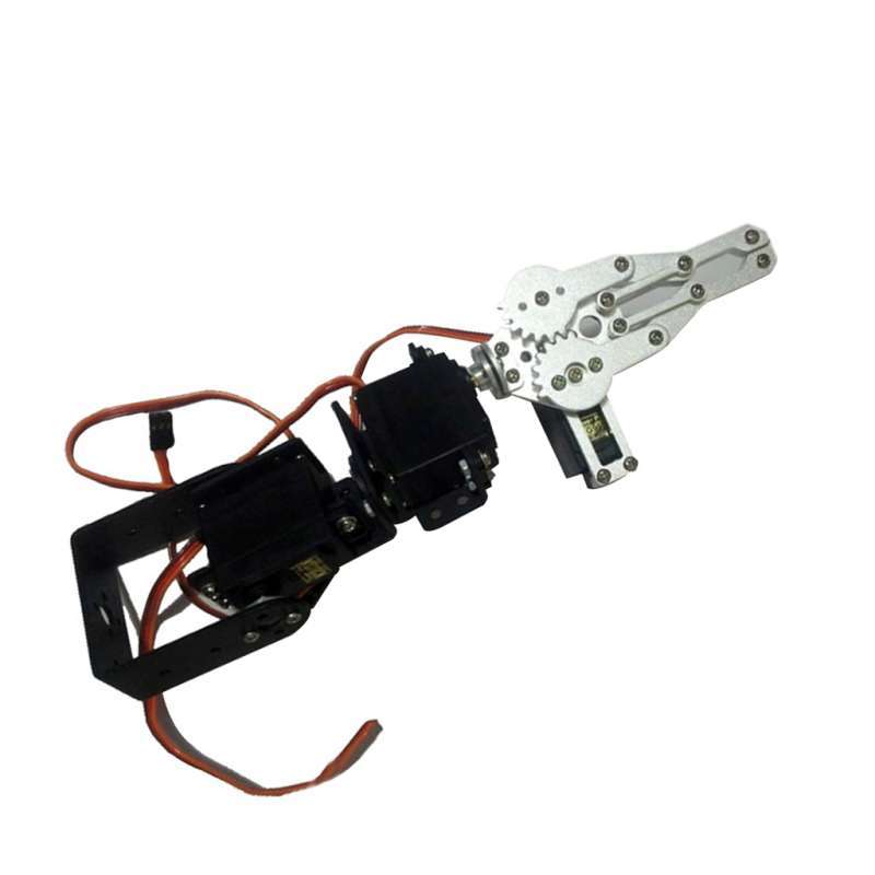 Promo Black 1 Set 3DOF Aluminium Mechanical Robotic Arm Clamp Claw ...