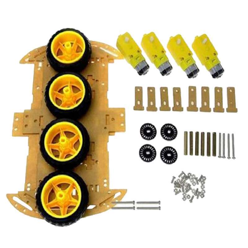 Jual 4-wheel Smart Robot Car Chassis Kits Hc-sr04 Sonic Tracking For Di ...