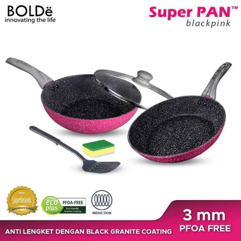 Jual Bolde Super Pan Blackpink Series 5Pcs Fry Panci Granite Cookware ...