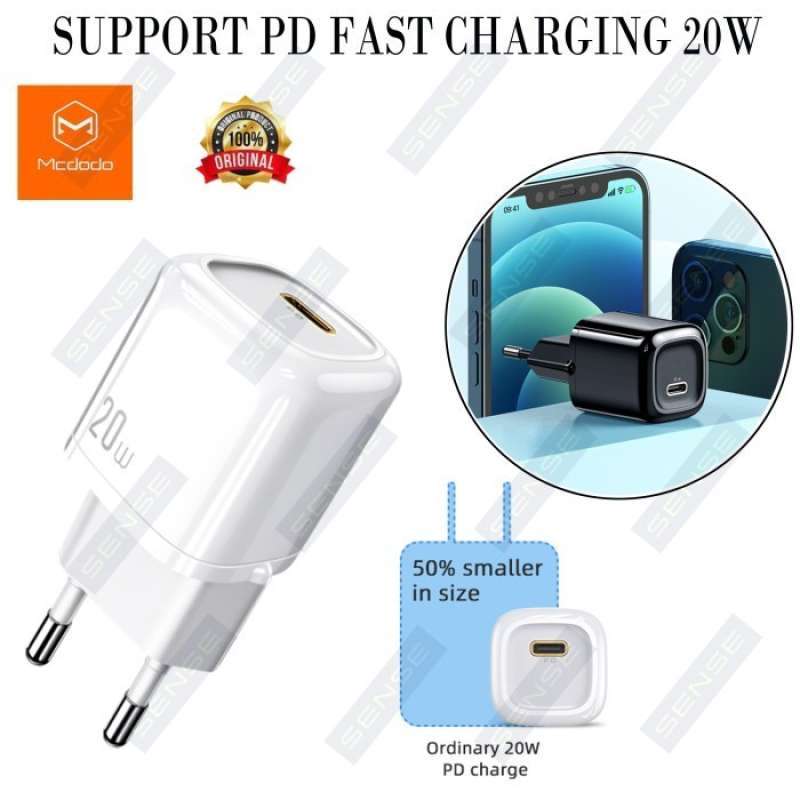 Jual ADAPTOR IPHONE 12 PRO - IPHONE 12 PRO MAX PD FAST 20W MCDODO ...