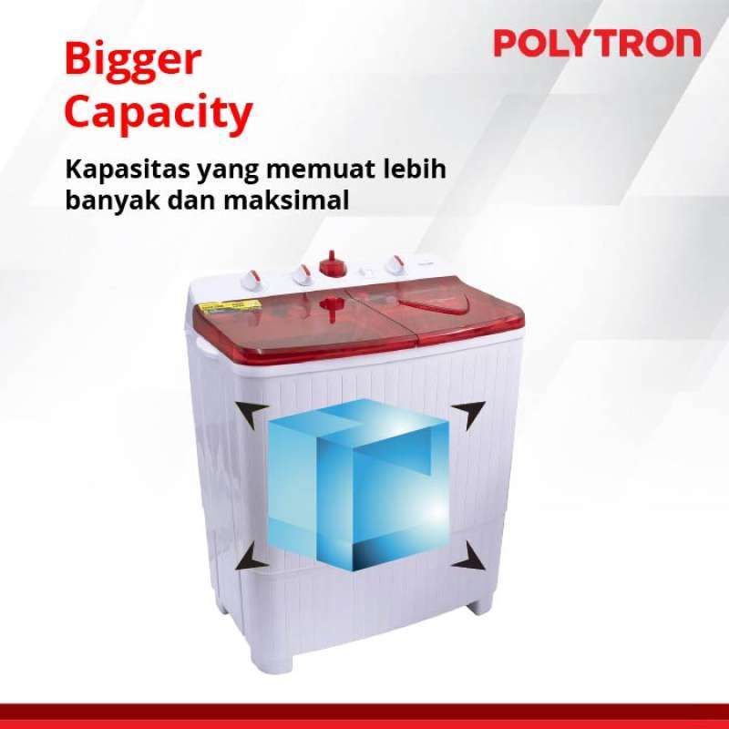 Promo Mesin Cuci Polytron Primadona Samba 2 Tabung 9,5kg Pwm 951r ...