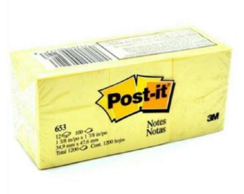Jual Post It 653 3M Yellow / Memo Stick / Sticky Notes ECER atk di ...