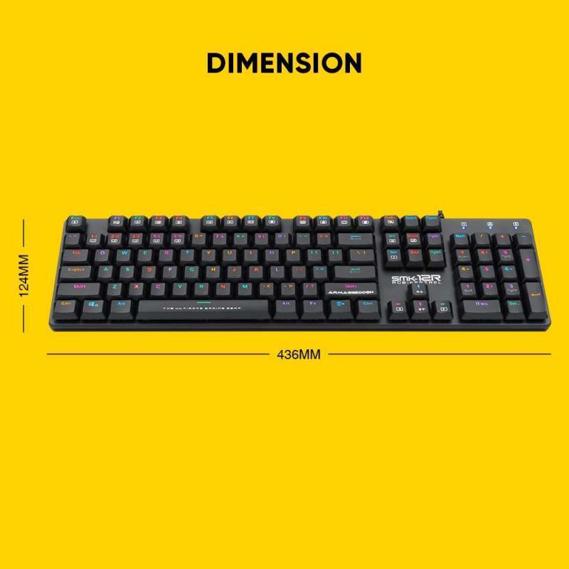 Jual Armaggeddon Smk 6c Low Profile Mechanical Keyboard Oetemu Blue ...